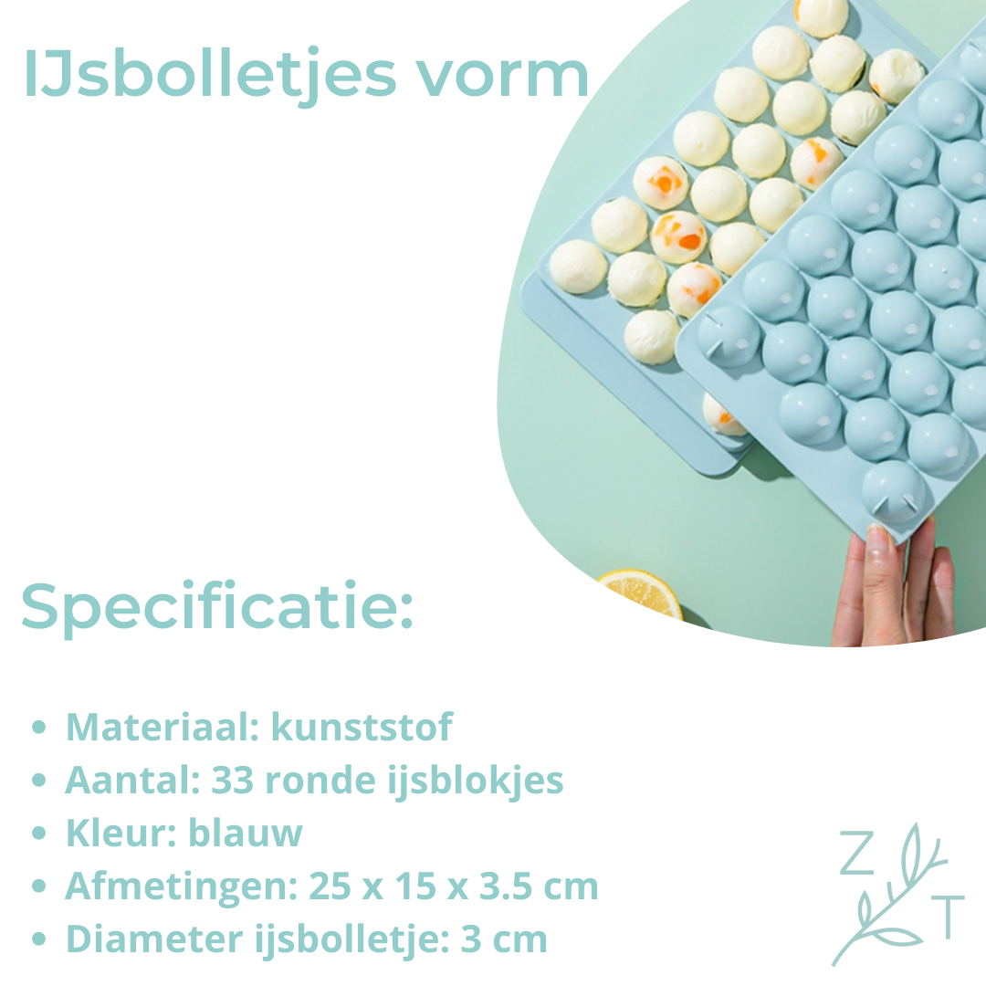 Ijsblok vorm - bolletjes – ZijTak